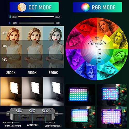 RGB Photography Lighting for Zoom Meetings, Tabletop Video Conference ...
